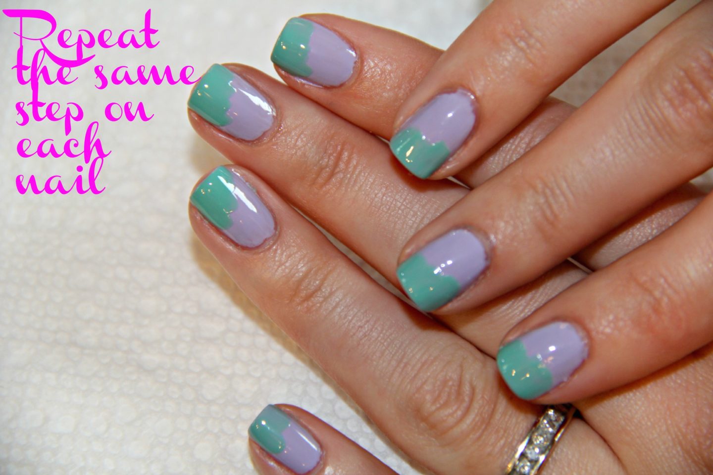 DIY color block nails