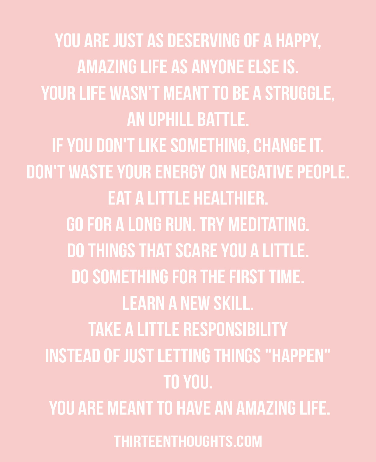 words – THIRTEEN THOUGHTS